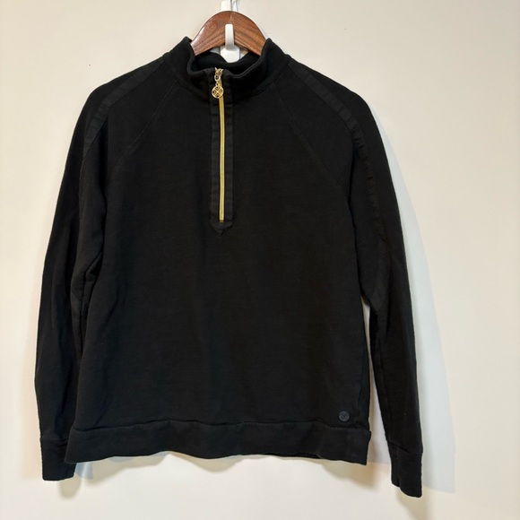Lilly Pulitzer | Tops | Lilly Pulitzer Black Quarter Zip Cotton ...